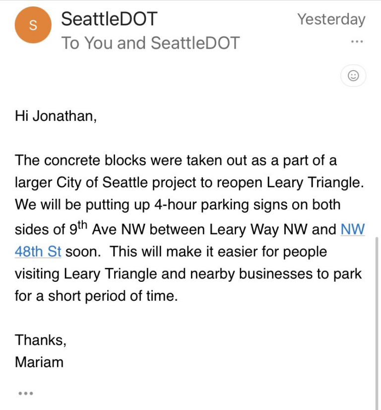 Seattle Department of Transportation Removes Eco-Blocks Designed to ...